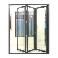 China Modern Design Insulated Energy Saving Exterior Aluminium Garage Bifold Doors For Superhouse for sale