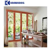 China High Quality Sound Water Proof Security Double Hurricane Impact Glass Folding Door for sale