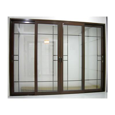 China KDSBuiling Exterior Slide Door Hurricane Impact Partition Telescopic Glass 4 panel Slide Door Living Room for sale