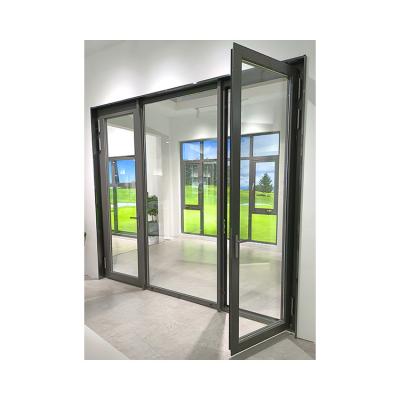 China Modern Aluminum Exterior Commercial Glass Door Design for Home or Office for sale