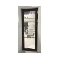 China Modern Double Tempered Glass Aluminum Front Exterior Metal Entrance Casement Door For Bathroom for sale