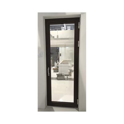 China Modern Double Tempered Glass Aluminum Front Exterior Metal Entrance Casement Door For Bathroom for sale
