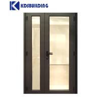 China Modern Design French Style Front Triple Glass Hurricane Impact Aluminium Door Soundproof Frame for sale