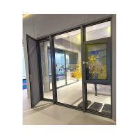 China Soundproof Double Tempered Glass Aluminium Casement Fronts Doors Exterior Interior For Houses for sale