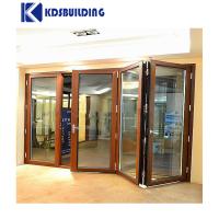 China Double Glass Aluminum Bifold Door KDSBuilding Exterior Thermal Insulation for sale