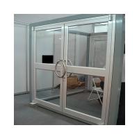 China AS2048 Aluminum Frame Door Double Tempered Plexiglass Aluminium Gate for sale