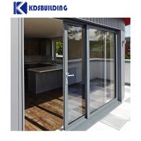 China Tempered Break Aluminum Frame Door AS2047 Double Glass Sliding Door For Balcony for sale