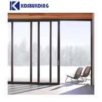China Tempered Break Aluminum Frame Door AS2047 Double Glass Sliding Door For Balcony for sale
