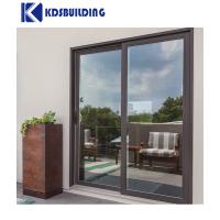 China Tempered Break Aluminum Frame Door AS2047 Double Glass Sliding Door For Balcony for sale
