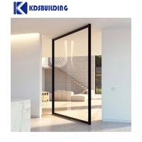 China Modern Design Large Metal Double Glass System Customized Color Aluminum Exterior Pivot Doors for sale