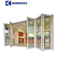 China Patio Bifold Aluminium Folding Doors Tempered Glass Accordion Doors for sale