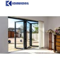 China Patio Bifold Aluminium Folding Doors Tempered Glass Accordion Doors for sale