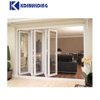 China Patio Bifold Aluminium Folding Doors Tempered Glass Accordion Doors for sale