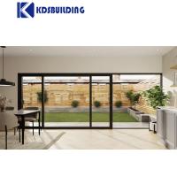 China Soundproof Aluminum Frame Door Hurricane Impact Proof 4 Tracks Tempered Glass for sale