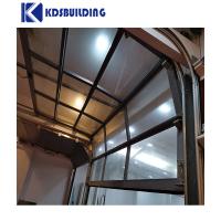 China Customized Color Double Tempered Clear Glass Panel Aluminum Frame Heat Insulated garage door for sale
