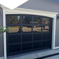 China Top Modern Design Aluminum Tempered Full View Glass Price Mirror Plexiglass Panel Garage Door for sale