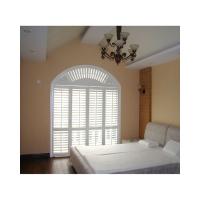 China White Home Blind Wooden Louver Folding Door Shutter for sale