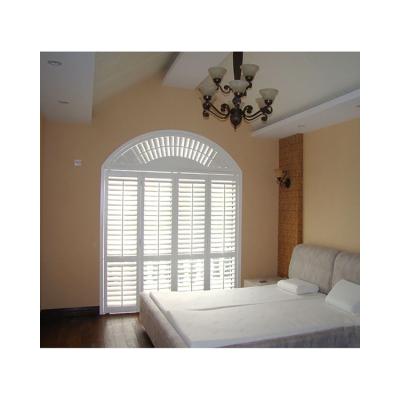 China White Home Blind Wooden Louver Folding Door Shutter for sale