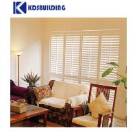 China White Home Blind Wooden Louver Folding Door Shutter for sale