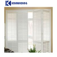 China Exterior Wooden Slide White Louver Door Waterproof Solid Wooden Door Exterior for sale