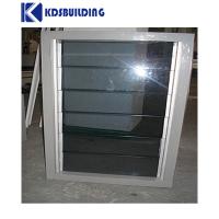 China Electrical Opening Shutter Price Of Frosted Glass Louver Window With Removable Screen for sale