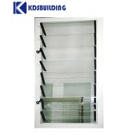 China Electrical Opening Shutter Price Of Frosted Glass Louver Window With Removable Screen for sale