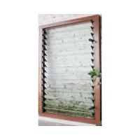 China Electrical Opening Shutter Price Of Frosted Glass Louver Window With Removable Screen for sale