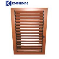 China Pretty Wood Timber Wooden Fixed Jalousie Wood Fix Shutters for sale