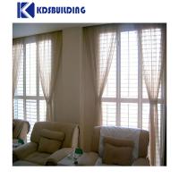 China Jalousie Frame Plantation Shutters Electric Automatic Blinds Wooden Exterior For Windows for sale