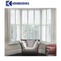 China Jalousie Frame Plantation Shutters Electric Automatic Blinds Wooden Exterior For Windows for sale