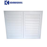 China Wooden Shutter Outdoor Blind Window For Windows White Window Shutters Exterior Horizontal Louver Window for sale