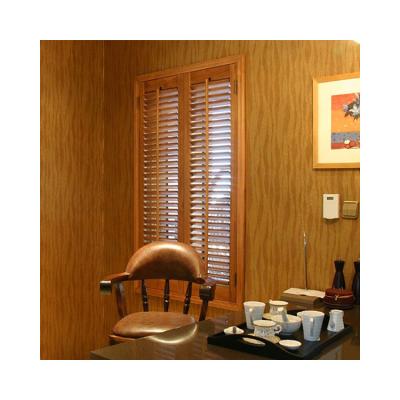 China Dual And Door Shutter Brown Blind Window For Windows Window Storm Shutters Louver Window Frames for sale