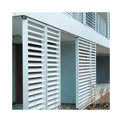 China Aluminum Louver Facade Jalousie Window Size Louvred Aluminum Sun Louver Vertical for sale