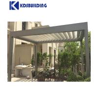 China KDSBuilding Louver Waterproof Metal Bioclimatique Patio Pergola Aluminum Outdoor Motorized Design for sale
