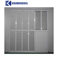 China Slide Door Wood Color Aluminum Windows Antique Blind Shade Window Shutter For Window Shutter for sale