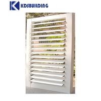 China Motorized Control Vertical Louvered Shutters Aluminum Louvre Blind System for sale