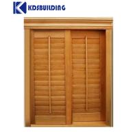China Simple Design Modern Waterproof Wooden Window Vertical Shutters Wood Exterior For Sale for sale