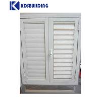 China Hurricane PVC Wood Plantation Shutter Adjustable Safety Louver For Window for sale