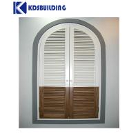 China KDSBuilding French Interior Insulated Glass Arch Aluminum Louver Door With Security Blind for sale