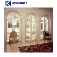 China KDSBuilding French Interior Insulated Glass Arch Aluminum Louver Door With Security Blind for sale