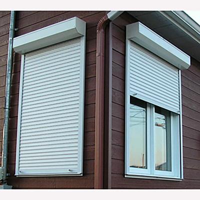 China KDSBuilding Hurricane Thermal One Piece Aluminum Roll Round Shutter Window for sale
