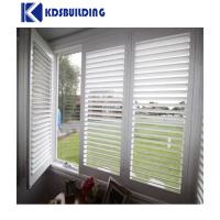 China Horizontal White PVC Plantation Shutter Villa Folding Window Louvres for sale