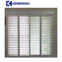 China Horizontal White PVC Plantation Shutter Villa Folding Window Louvres for sale