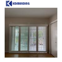 China Horizontal White PVC Plantation Shutter Villa Folding Window Louvres for sale