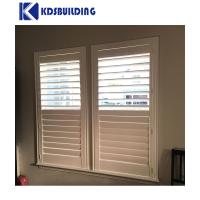 China Horizontal White PVC Plantation Shutter Villa Folding Window Louvres for sale