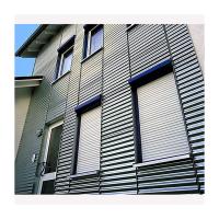 China Automatic Motorized Aluminium Vertical Roll Up Window Shutters Manufacturer With Strong Slats for sale