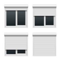 China Security Electric Aluminum Rolling Shutter Motor Sliding Window for sale
