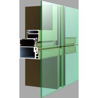 China KDSBuilding Perforate Aluminum Profile Frameless Metal Hidden Curtain Wall  Price Per M2 for sale