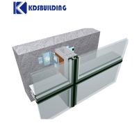 China KDSBuilding Perforate Aluminum Profile Frameless Metal Hidden Curtain Wall  Price Per M2 for sale
