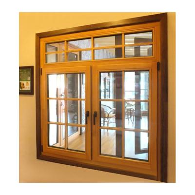 China KDSBuilding Interior Tempered Double Glazed Casement Wood Glazing Swing Window Design Wooden Glass Windows for sale